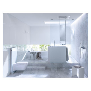 Natural Lighting Tiled Geberit Bathroom - Modern - Bathroom - Chicago ...