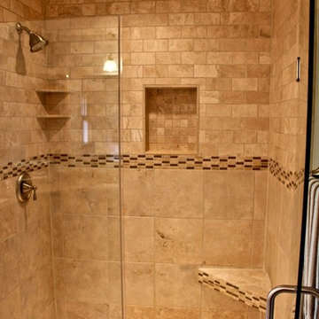 Natural Stone Walk In Shower - Photos & Ideas | Houzz