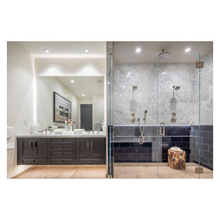 Navy Blue Accent Tile Shower - Modern - Bathroom - San Francisco - by ...