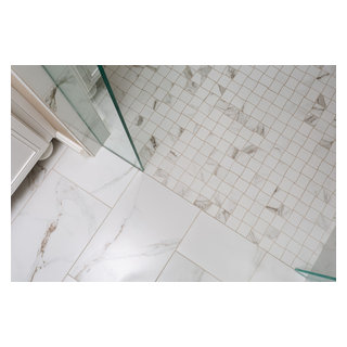 New Traditional Master Bathroom Zero Threshold Shower - Transitional ...