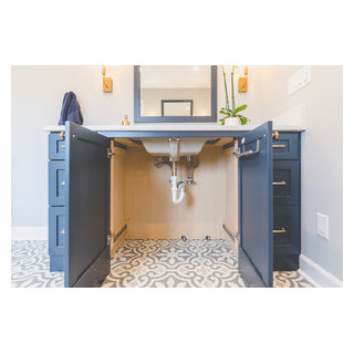 Northfield Beautiful Blue ADA Bathroom - Transitional - Bathroom ...