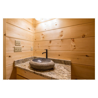 "Off Grid" Blue Ridge Log Cabins - Estilo Craftsman - Cuarto de baño ...