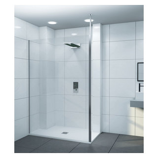 Platos de ducha a medida - ambiente con mampara Inox - Contemporary ...