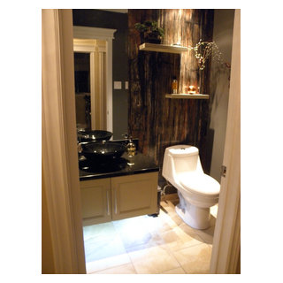 Powder Room Petrified wood - Contemporary - Bathroom - Toronto - by ...