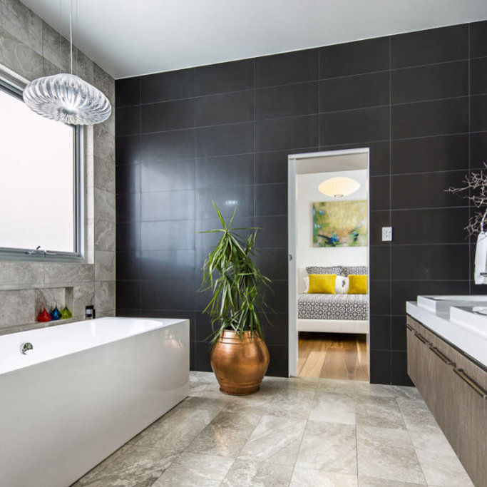 75 Beautiful Bathroom Feature Wall Home Design Ideas & Designs | Houzz AU