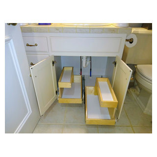 Pull outs shelves help in every area of their home - Modern - Bathroom ...