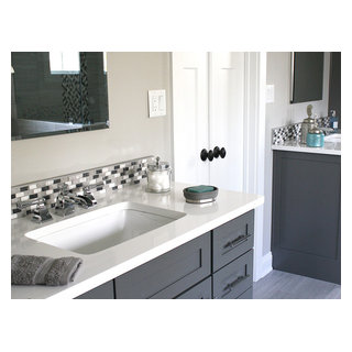 Pure White Vicostone Bathrooms - Transitional - Bathroom - Richmond ...