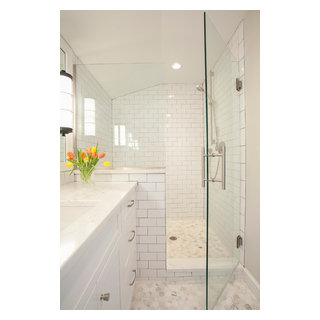 Quartz Counters, Threshold, Shower Seat - Eclectic - Bathroom ...