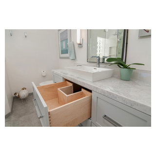 "U" Shaped drawer under vanity sink - Transitional - Bathroom - San ...