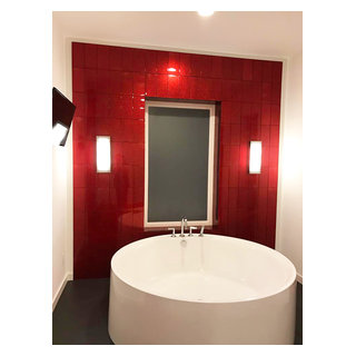 Red Glitter Tile Bathroom in Myrtle Beach - Modern - Bathroom - New ...