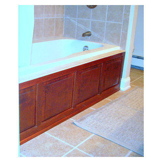 Red Mahogany on Cherry Bath Cabinets - Traditional - Bathroom - Boston ...