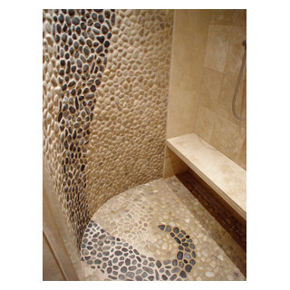 River Rock Shower - Traditional - Bathroom - Boston - by Backdrop ...