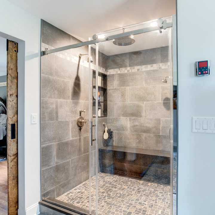 River Rock Walk In Shower - Photos & Ideas | Houzz