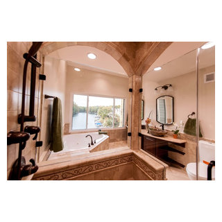 Roman-style Bath Adds Splendor to Reston Townhome - Traditional ...