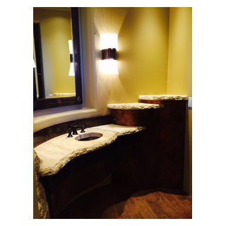 Rustic Custom Slab Vanity Countertop - Rustic - Bathroom - Phoenix - by ...