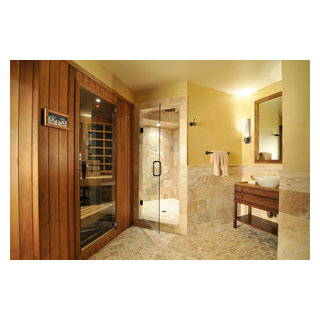 Rustic Lodge-Style Basement - Traditional - Bathroom - by Sun Design ...