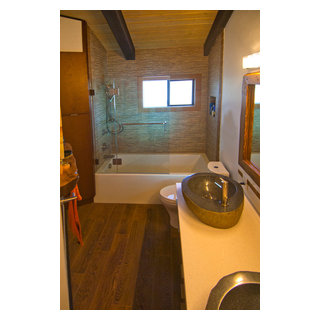 Rustic Meets Mid-Century Modern - Contemporary - Bathroom - Los Angeles ...