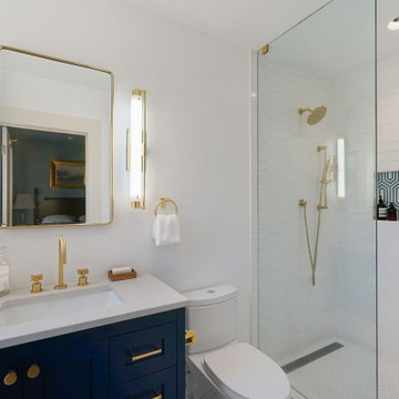 White Picket Tile Bathroom - Photos & Ideas | Houzz