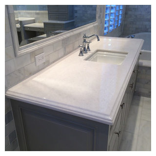 Salt White Marble Countertop - Traditional - Bathroom - Phoenix - by ...