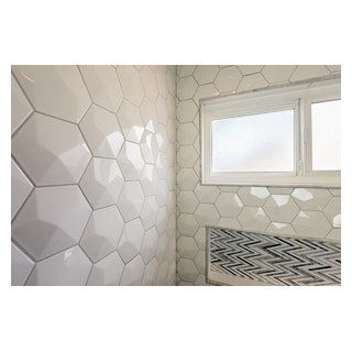 San Jose Master Bathroom Remodel with 3D Tile Installation - Moderno ...