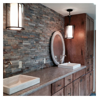 Santa Fe Master Bath - Southwestern - Bathroom - Houston - by Ducks in ...
