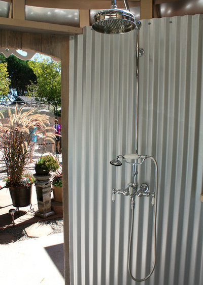 See an Outdoor Bathroom Made From a Water Tank