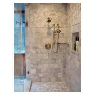 Shower-brushed chrome fixtures - Traditional - Bathroom - Portland - by ...