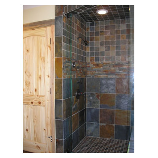 Slate tile shower - Traditional - Bathroom - Sacramento - by Wood Ridge ...