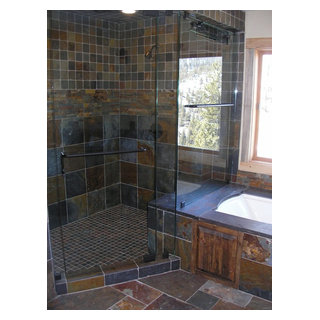 Slate tile shower - Traditional - Bathroom - Sacramento - by Wood Ridge ...