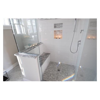 Sleek White Zito Shower - Contemporary - Bathroom - Boston - by Sudbury ...
