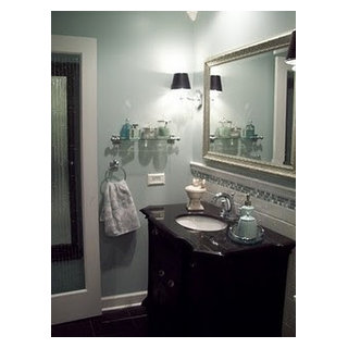 Small Bathroom Makeover - Spa Blue - Traditional - Bathroom - Chicago ...