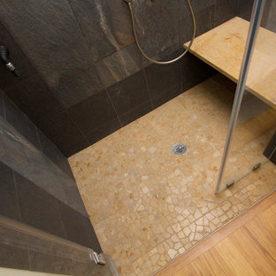 75 Beautiful Bamboo Floor Walk-In Shower Pictures & Ideas - May, 2021 ...