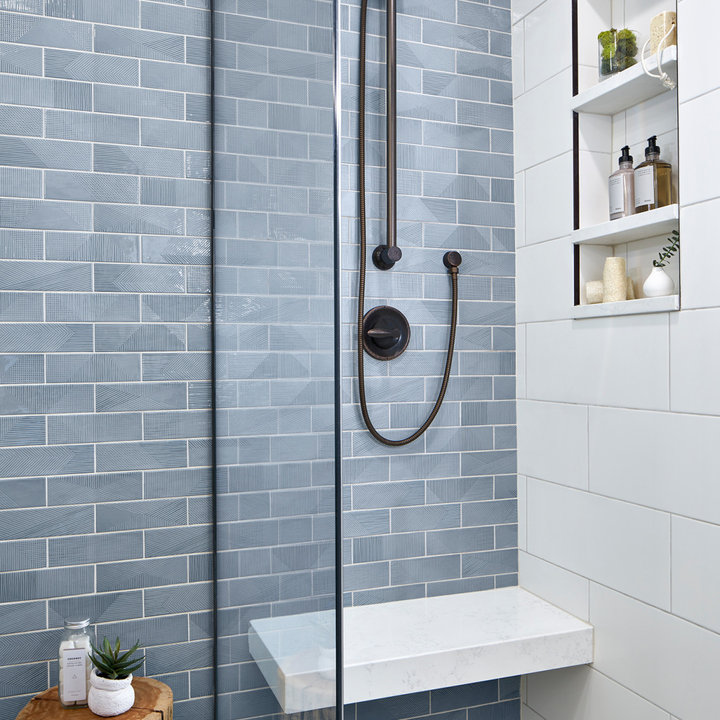 75 Most Popular 75 Beautiful Bathroom with Blue Tile Ideas & Designs ...