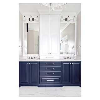 Splash of Navy - Traditional - Bathroom - Nashville - by Victoria ...