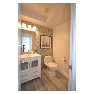 Statement wall - Powder Room - Classique Chic - Salle de Bain - Toronto ...