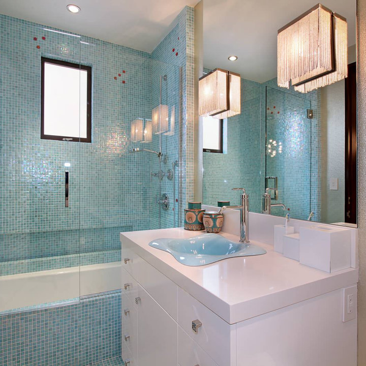 75 Most Popular 75 Beautiful Bathroom with Blue Tile Ideas & Designs ...