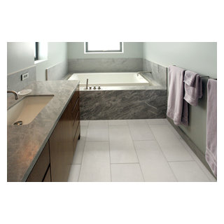 Stratus Marble Tile - Contemporary - Bathroom - Los Angeles - by SOLI ...