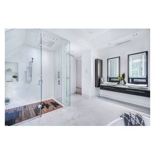The perfect Oasis with a soaker tub and wet room - Transitional ...