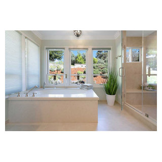 Corner Shower Includes Built-In Shower Bench - Traditional - Bathroom ...