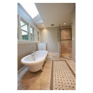 Transitional Master Bath & Walk-In Closet - Transitional - Bathroom ...