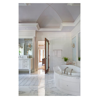 Transitional Master Bathroom With Contemporary Details - Transitional ...