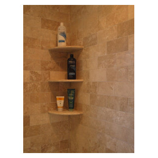 Travertine Corner Shelves - Transitional - Bathroom - Newark - by ...