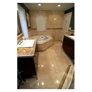 Travertine Master Bathroom - Mediterranean - Bathroom - Milwaukee - by ...
