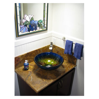 True Planet Glass Sink Bowl - Tropical - Bathroom - Cedar Rapids - by ...