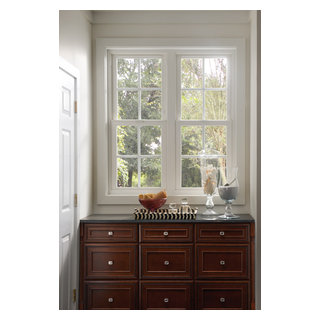 Tuscany Series mulled single hung with colonial inset grids in white ...