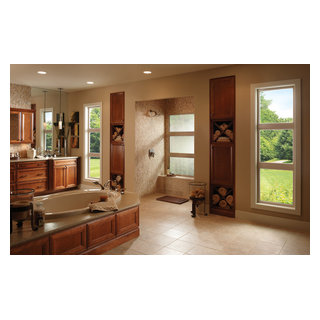 Tuscany Series triple picture windows with middle window set using ...