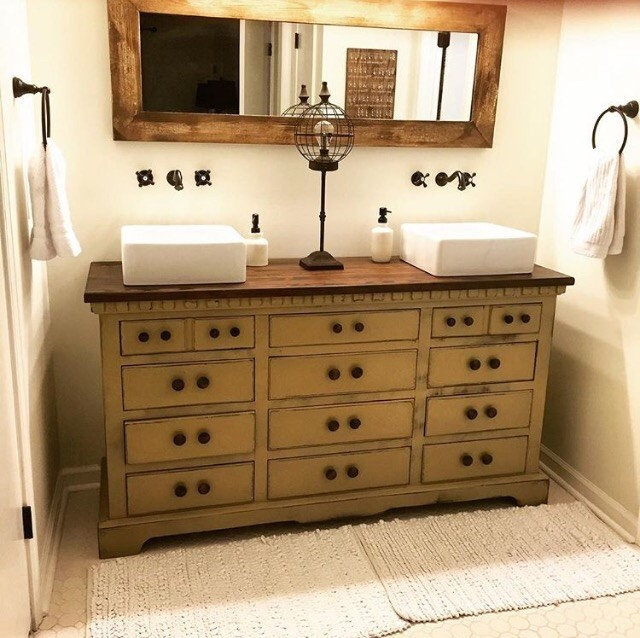 30 Furniture-to-Vanity Conversions You’ve Got to See