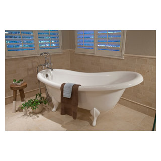 Victoria and Albert soaking tub made from volcanic limestone ...