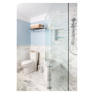 Wainscot wall tile - Transitional - Bathroom - Chicago - by April Case ...