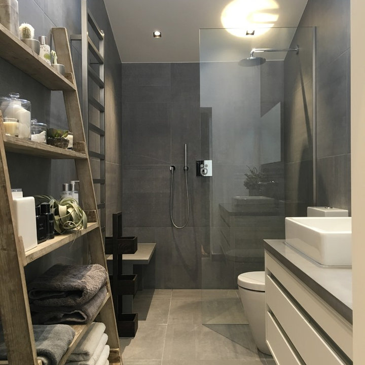 Walk In Shower Half Wall - Photos & Ideas | Houzz
